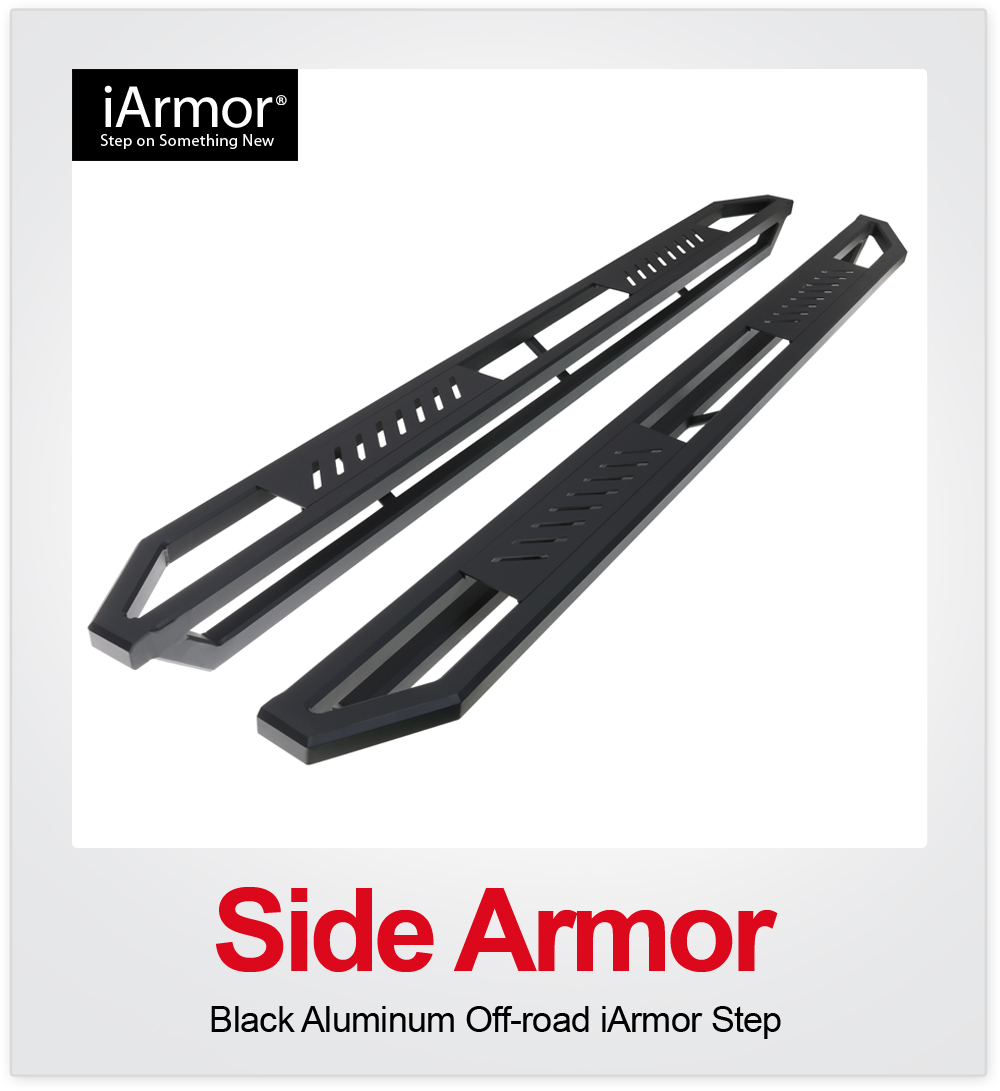 iArmor 6.5" Side Steps Side Armor Square for 05-21 Nissan Frontier Crew ...